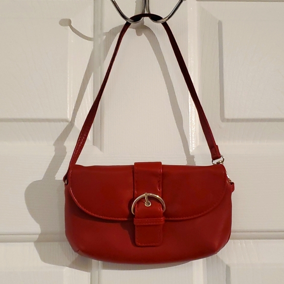 Bags | Vintage Burgundy Red Leather Micro Mini Purse Wristlet | Poshmark